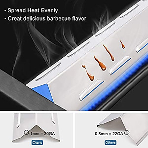 Grill Parts Replacement Compatible for Kenmore 146.46366610, 146.46372610, 146.46365610 146.47223610 Grill, 4-Pack Heat Plates Grill Burners & Crossover Tubes Replacement for 146.46366610, S