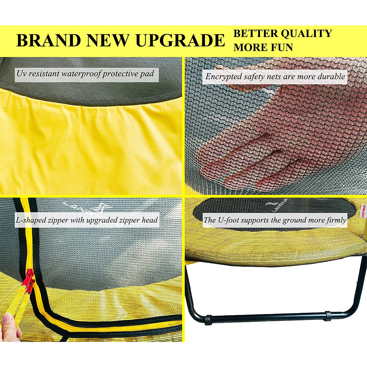 LANGXUN 60" Trampoline for Kids, 5ft Mini Toddler Indoor & Outdoor Trampoline with Net, Basketball Hoop & Dart Board, Birthday Gifts for Boys & Girls, Baby Toddler Christmas Toys, Age 1-8 Years