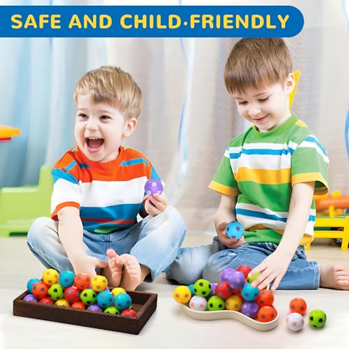 SCIONE 36 Pack Soccer Fidget Spinners, Soccer Party Favors for Kids, Fidget Toys Bulk, Stress Balls, Goodie Bag Stuffers for Birthday Party, Treasure Box for Classroom, Valentines Day Gifts