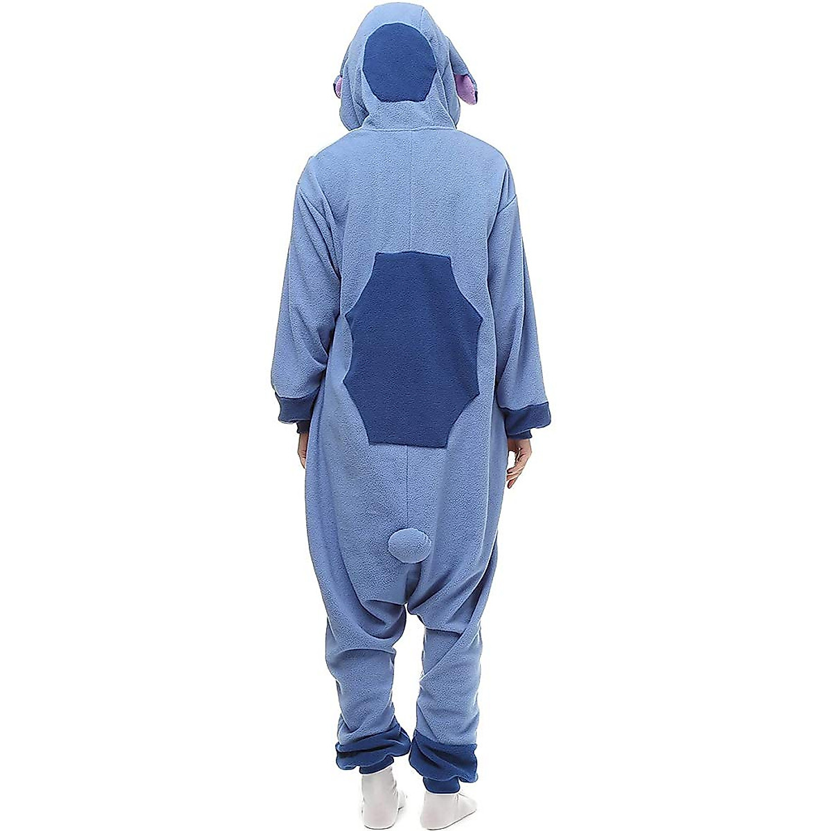 EONDEAR Adults Onesie Halloween Costumes Animals Sleeping Kigurumi Pajamas, Blue Stitch, Medium