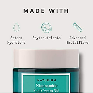 Naturium Niacinamide Gel Cream 5%, Face Moisturizer, Dark Spot Corrector, 1.7 oz