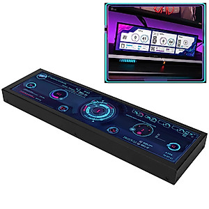 Dpofirs 8.8 Inch CPU Hardware Temperature Monitor, PC Sensor Panel Display PC Temperature Display 1920x480 for PC ARGB Computer case Secondary Screen for Linux Windows, Gifts