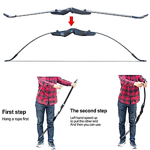 D&Q 52''Takedown Bow and Arrow 30 Lbs Archery Bow and Arrow for Adults Beginners recurve Bows Archery Set Hunting Targeting Practice - Right Hand