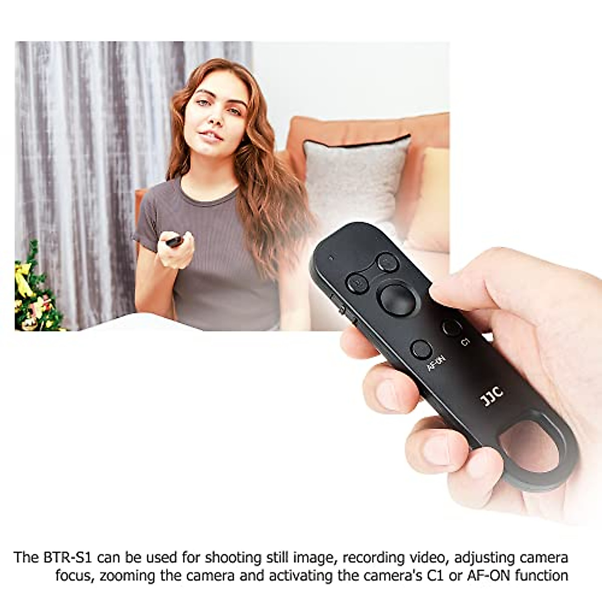 JJC RMT-P1BT Bluetooth Wireless Remote Control Commander for Sony ZVE1 ZV-E1 ZV1F ZV-1F ZV1 ZV-1 RX100VII RX100M7 ZVE10 ZV-E10 A7RV A7RM5 FX30 FX3 A6100 A6600 A7C A7IV A7M4 A7RIV A7RM4 A7SIII Camera