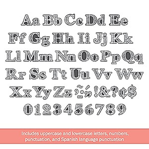 Barker Creek Letter Pop-Outs, 4" Chalkboard, Designer Letters for Bulletin Boards, Breakrooms, Reception Areas, Signs, Displays, and More! 4", 234 Characters per Set (1725)