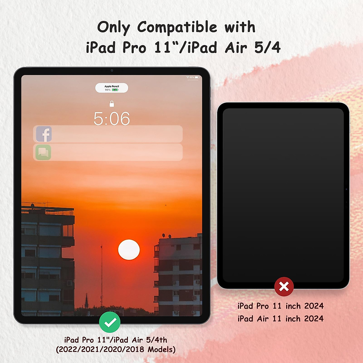 bersem Paper Screen Protector Compatible with iPad Pro 11 inch (2022/2021/2020/2018), iPad Air 5th / 4th Generation (10.9",2022/2020), iPad Air 5 / iPad Air 4 Matte PET Film for Drawing，1 Pack