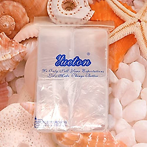 yueton 4pcs 3.7" x2.6" x1" Rectangle Clear Small Plastic Box, Mini Plastic Storage Containers Box, Small Organizer Case with Hinged Lid - for Business Cards, Credit Cards, Jewelry Accessories, Crafts, Screws, Batteries, etc