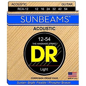 DR Strings Sunbeam - Phosphor Bronze AcousticRound Core 12-54