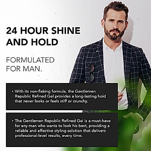 Gentlemen Republic 8oz Grooming Hard Hold & Shine Refined moisture Hair Styling Gel