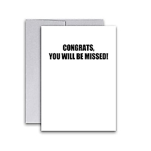 Co-Worker Goodbye Card Coworker Leaving Greeting Card Colleague Congrats 5x7 inches w/Envelope
