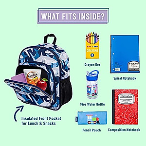 Wildkin 12-Inch Kids Backpack for Boys & Girls, Perfect for Daycare and Preschool, Toddler Bags Features Padded Back & Adjustable Strap, Ideal for School & Travel Backpacks (Sharks)