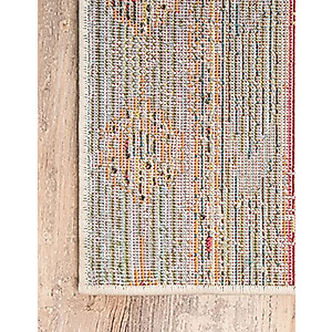Unique Loom Sedona Collection Distressed, Southwester, Over-Dyed, Vintage Area Rug, 9' 0" x 12' 0", Blue/Beige