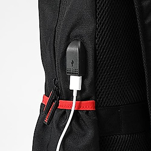 Redragon GB-82 Travel Laptop Backpack, Business Workstation Computer Gaming Backpack w/Durable Double-Layer Fabric Liner, USB Jack & Large Front Pocket, Fits Up to 18" Laptop