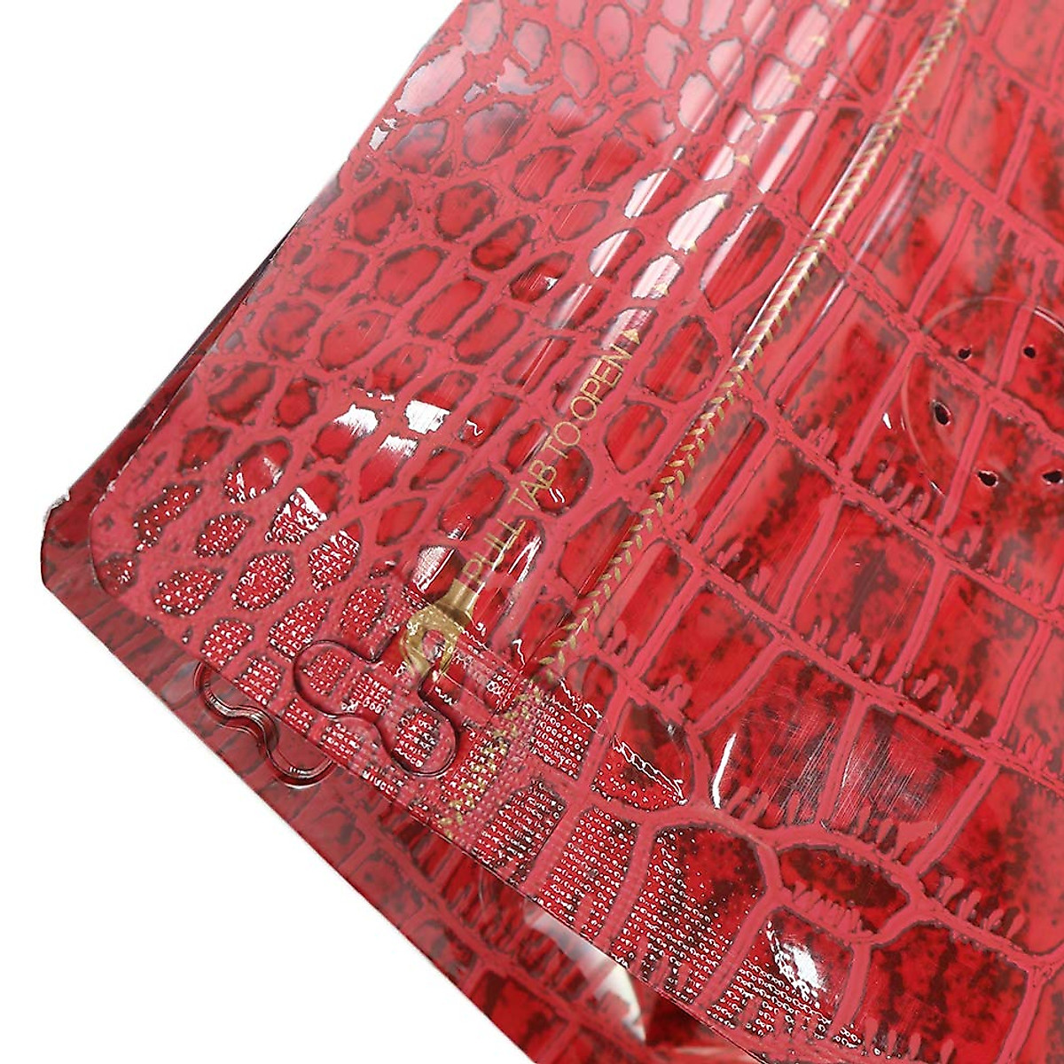 Different Colored & Print 25Pcs Heavy-Duty Aluminum Flat Bottom Stand-Up Bags w/Valve (8oz, Red Pattern)