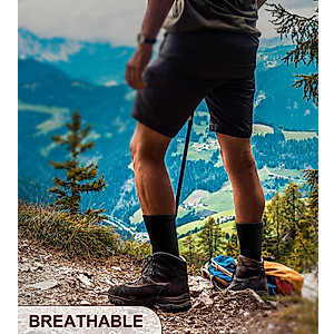 BULLIANT Compression Socks for Men 6Pairs, Athletic Crew Socks Cushioned For Men Sports Running-Arch Support(6Pairs,Shoes Size:Men 11-13)