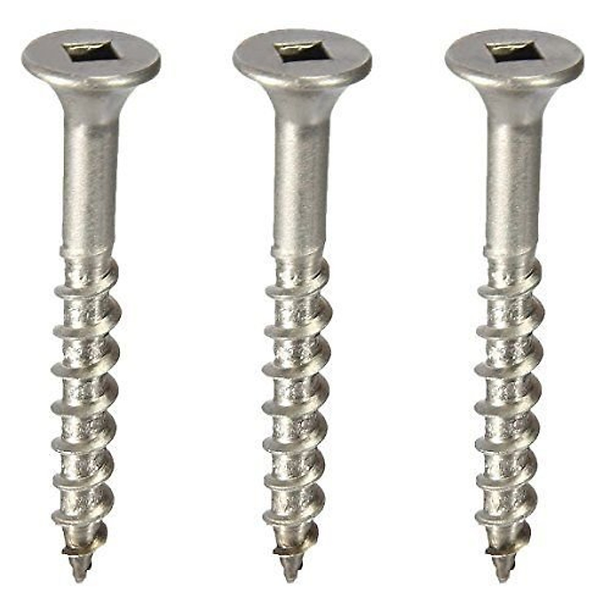 #8 x 1 Deck Screws Stainless Steel Square Drive Wood/Composite Qty 100