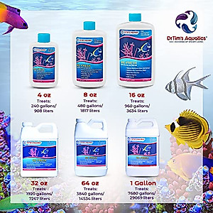 DrTim’s Aquatics Re-Fresh for Saltwater Aquariums – 100% Natural Fish Tank Sanitizer & Revitalizer Conditioner Solution for Fresh, Crystal-Clear, Sparkling Water - 4oz