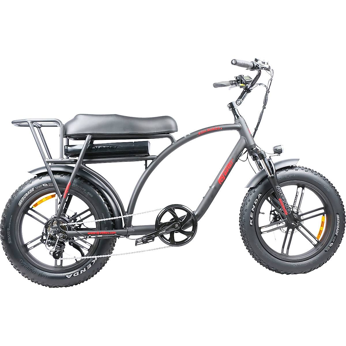 DJ Super Bike 750W 48V 13Ah Power Electric Bicycle, Matte Black, LED Bike Light, Suspension Fork and Samsung Battery