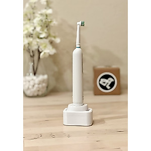Burd - Electric Oral-B Tooth Brush Wall/Outlet Holder/Mount/Cord Organizer (Charger not Included), White