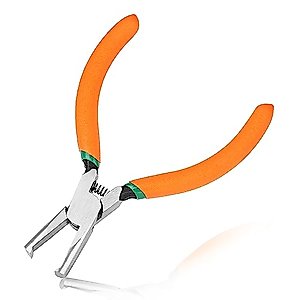 LEONTOOL 5-Inch Transverse End Cutter SMT/SMD Chip Cutters Side Cutting Pliers Front Angle Cutter Nipper End Cutter with Extra Long Flat Nose Tip Cutter 90 Degree Blade Precision Plastic Model