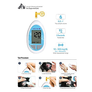 50 x CERA-PET Vet Blood Glucose Strips for Cats & Dogs, Pet Owners and Vet Test Replacement Strips