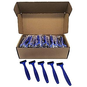 TravelWell Pack of 48 Disposable Razors in Bulk 3-Blade Used in Hotels Motels Beauty Salons Homes Professional | Travel Size Toiletries | Hotel Toiletries Bulk Set