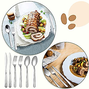 201 Pcs Silverware Set Stainless Steel Flatware Sets Service for 67 Silver Cutlery Set Serving Utensils Set Includes 67 Knife 67 Fork 67 Spoon for Kitchen Dinner Table, Mirror Polished Dishwasher Safe