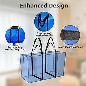 58 Gallon Heavy Duty Moving Bags, Extra Large Storage bags with Zipper,Luggage Straps,Note Cards.Handheld or shoulder/back carry, Ideal for travel, school season, home storage