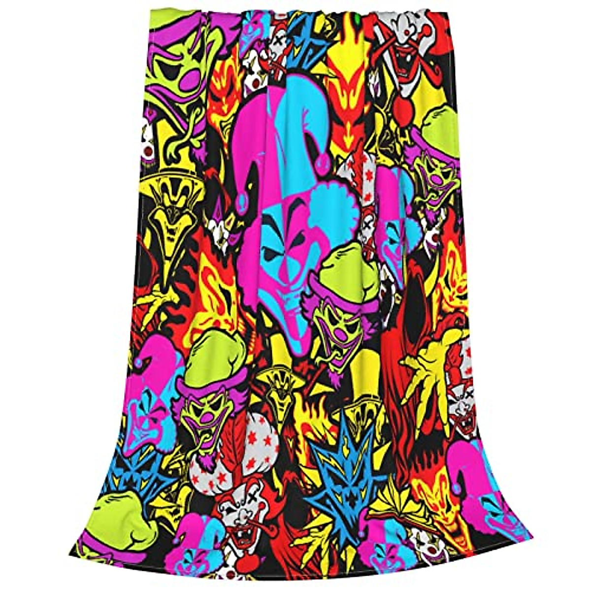 Insane Hip Clown Hop Posse Throw Blankets Flannel Blanket Lightweight Throw Blanket for Couch Bed Soft Warm Cozy 50"x40"