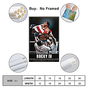 SUANQ Rocky 4 Movie Poster Poster Decorative Painting Canvas Wall Art Living Room Posters Bedroom Painting 12x18inch(30x45cm)
