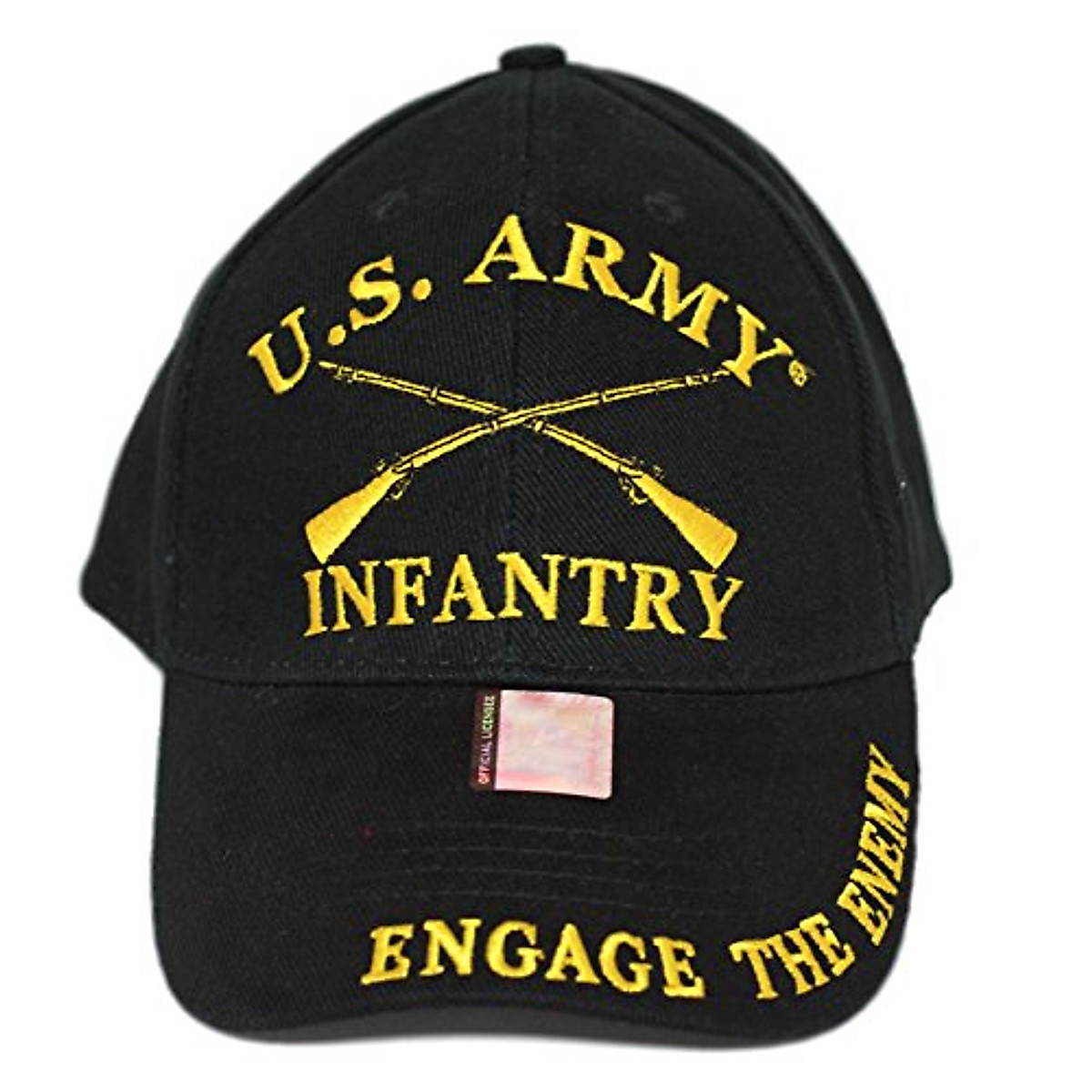 Moon US Army Infantry Crossed Rifles Branch Insignia Embroidered Hat Follow Me Engage Premium Quality Dad Hat For Men Women