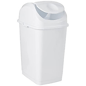 Superio 434 9.2 Gallon Slim Trash Can, Size: Pack of 1, White