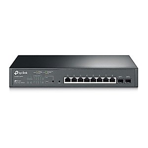 TP-Link 16-Port Gigabit PoE+ Easy Smart Managed Switch with 110W 8-PoE Ports | Unmanaged Plus | Plug and Play | Desktop/Rackmount | Metal | Lifetime (TL-SG1016PE) (Renewed)
