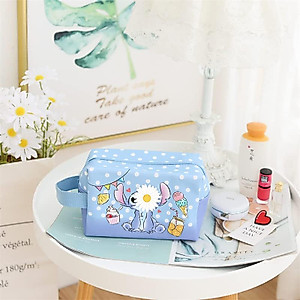 Rondlaho Kawaii Travel Cosmetic Bag with Hair Band