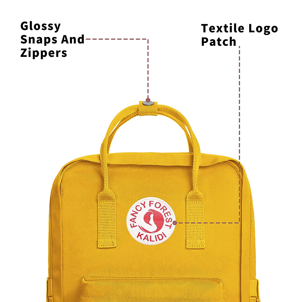 KALIDI Casual Backpack for Women,15 Inches Laptop Backpack Classic Camping Rucksack Travel Outdoor Daypack College Bag Yellow