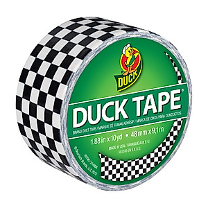 Duck Brand Duck 280410 Printed Duct Tape, Checker, 1.88 Inches x 10 Yards, Single Roll