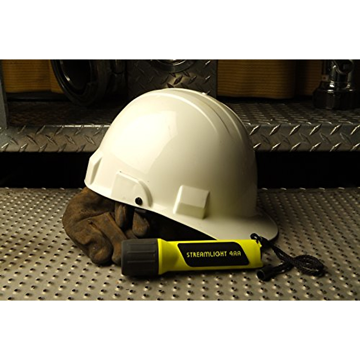 Streamlight 68201 4AA ProPolymer 67-Lumen LED Flashlight with White LEDs, Yellow