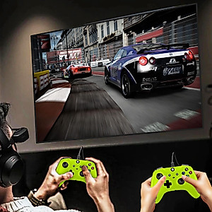 SZDILONG Wired Controller for Xbox One, Xbox Series X|S, PC Wired Controller with 5.9-Foot Cable and 3.5 mm Audio Jack, Green