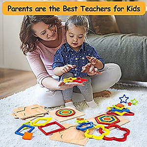 Toddler Puzzles Wooden Toys Montessori Shape Sorting Puzzle Sensory Toys Toddlers Activities Preschool Learning Early Educational Travel Autistic Montessori Toys 1 2 3 Year Old Age 1-3