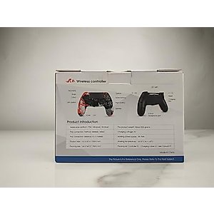Wireless Controller for PS4,1000mAh Battery -3.5mm Audio Jack -RGB Light and 6-axis Gyro Sensor,Dual-shock Gamepad Joystick Compatible with PS4/PS3/Android/Windows(Crackle Design)