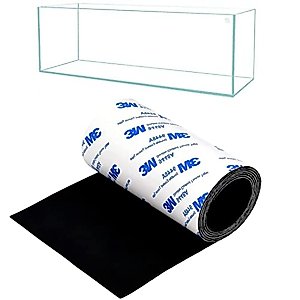 Aquarium Leveling Mat- Compressible Neoprene Foam, Water resistant, Heavy weight support, and Easy to Cut for Fish Tank Stability, 12.99 in x 51 in, Black (12.99 x 51 in)