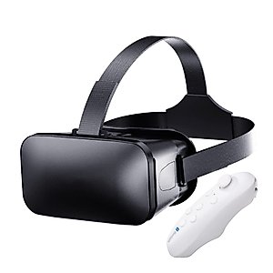 EKDJKK VR Headset Compatible with Android Phones, 3D Virtual Reality Glasses with Remote Control, Adjustable VR Glasses for VR Games & 3D Movies, VR Glasses Gaming Headset - Gift for Kids and Adults