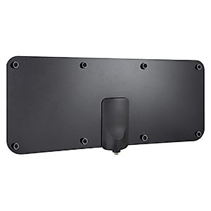 GE Digital Outdoor HD TV Antenna, Weatherproof Long-Range, Supports 4K 1080p UHF VHF NextGen TV ATSC3.0, Flat Low-Profile Design, Black, 54083