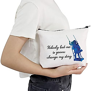 POFULL Musical Inspired Gift Nobody But Me Is Gonna Change My Story Cosmetic Bag Musical Theatre Gift (Nobody but me is gonna bag)