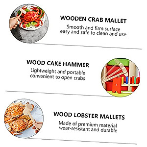 Food Mallet 40pcs Wooden Hammer Crab Cake Crab Mini Chocolate Crab Mallet Seafood Pounding Tool Wood Cake Hammer Wood Crab Mallets Mini Wooden Hammer Mallet Puzzle Set