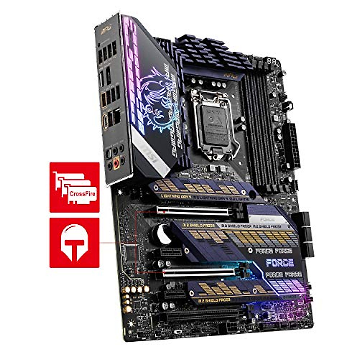 MPG MPG Z590 Gaming Force Gaming Motherboard (ATX, 11th/10th Gen Intel Core, LGA 1200 Socket, DDR4, PCIe 4, CFX, M.2 Slots, USB 3.2 Gen 2, DP/HDMI, Mystic Light RGB)