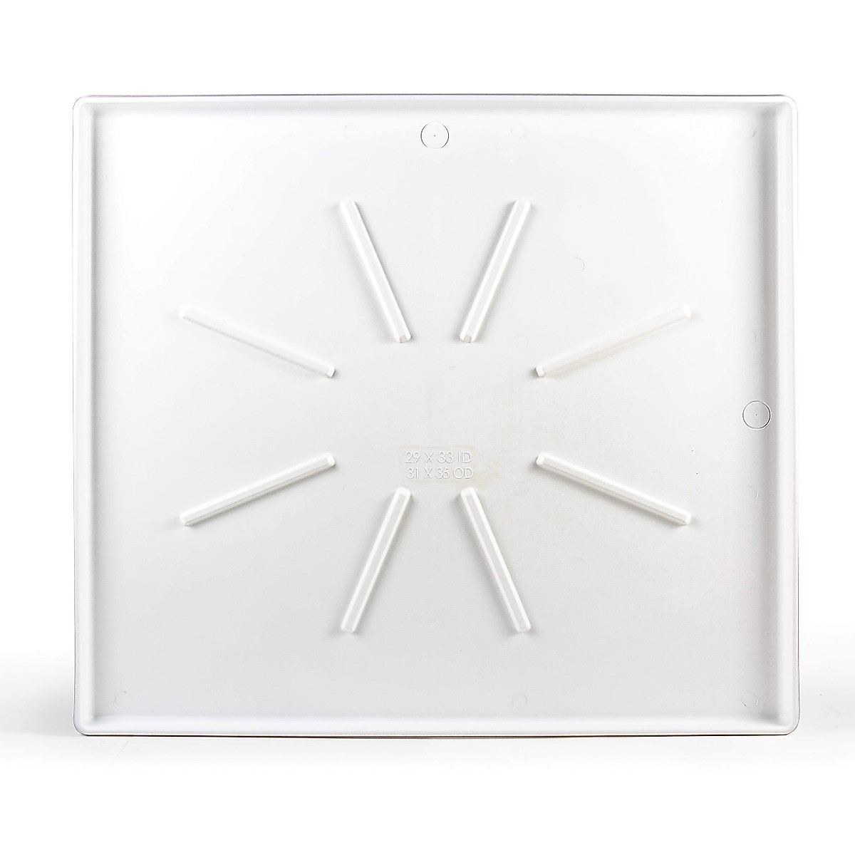 Camco 21007 20786 Low Profile Washing Machine Drain Pan, 30.5" x 34.5", White