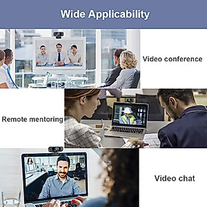 Electype HD Webcam with Microphone,1080P HD Webcam with Privacy Cover and Tripod, Auto Focus Plug and Play USB Computer Camera for Laptop/PC/Mac, Online Studying,Video Calling and Conferencing