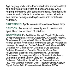 Replenix Retinol Smooth + Tighten Body Lotion, Medical-Grade Anti-Aging Brightening Body Cream for Cellulite & Sagging Skin (6.7 fl. oz)