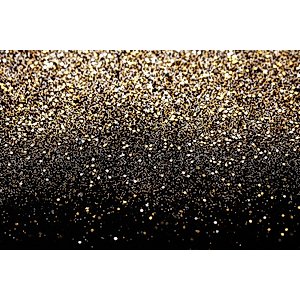 SJOLOON Black and Gold Backdrop Gold Spots Backdrop Vinyl Photography Backdrop Vintage Background for Family Birthday Party Newborn Studio Props 11547(15x10FT)
